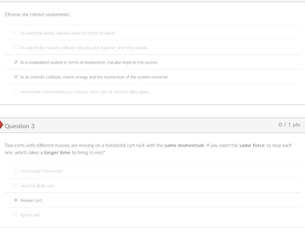 Solved Choose the correct statements: An perfectly elastic | Chegg.com