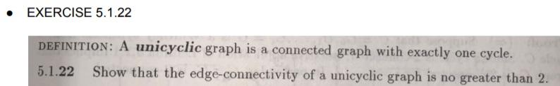 Solved • EXERCISE 5.1.22 DEFINITION: A unicyclic graph is a | Chegg.com