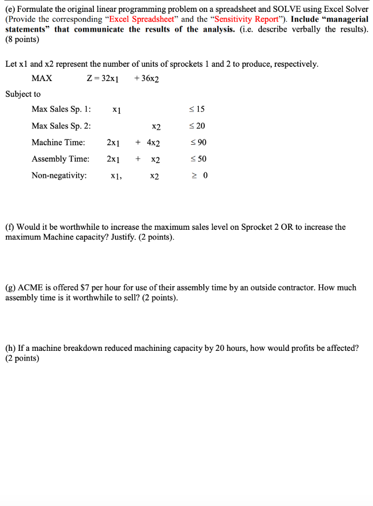 Solved QUESTION 3: Linear Programming Formulation (33 | Chegg.com