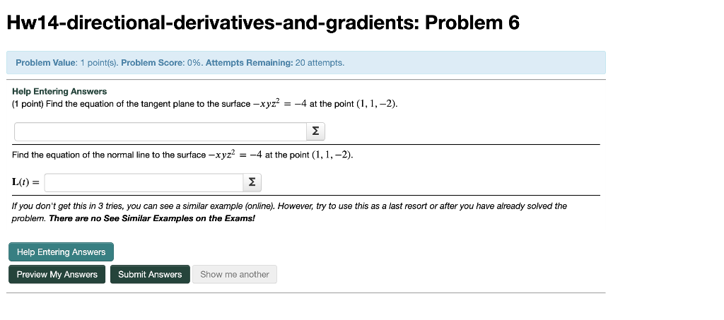 Solved Hw14-directional-derivatives-and-gradients: Problem 6 | Chegg.com