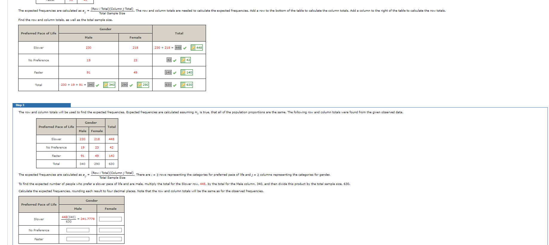 Solved Calculate the expected frequencies, rounding each | Chegg.com