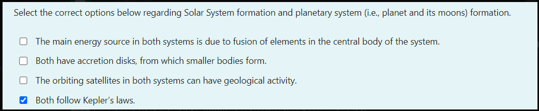 Solved Select all the correct options below. Hubble's law is | Chegg.com