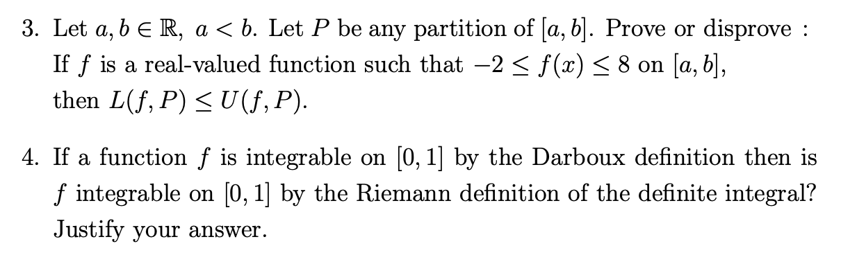 Solved 3. Let a,b∈R,a | Chegg.com