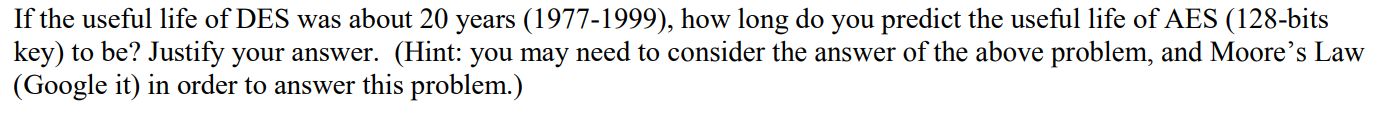Solved If the useful life of DES was about 20 years | Chegg.com