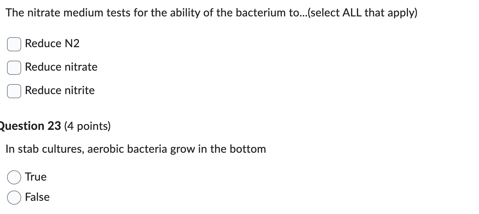 Solved The nitrate medium tests for the ability of the | Chegg.com