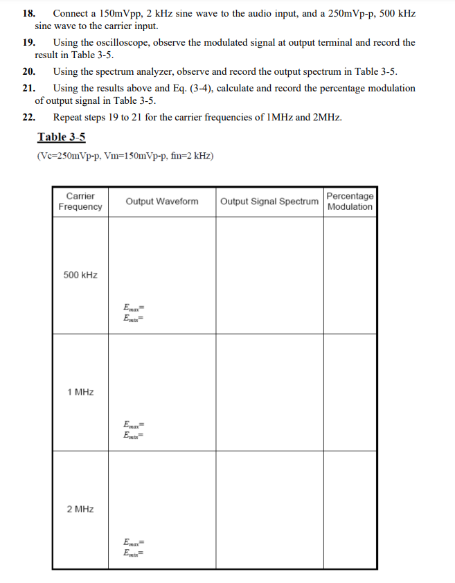 Solved Simulation: Amplitude Modulator: Figure 3.4: | Chegg.com