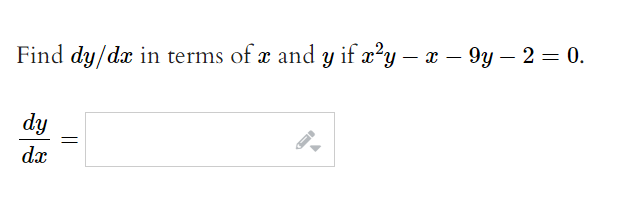 Solved Evaluate the definite integral:Find dy/dx in terms of | Chegg.com