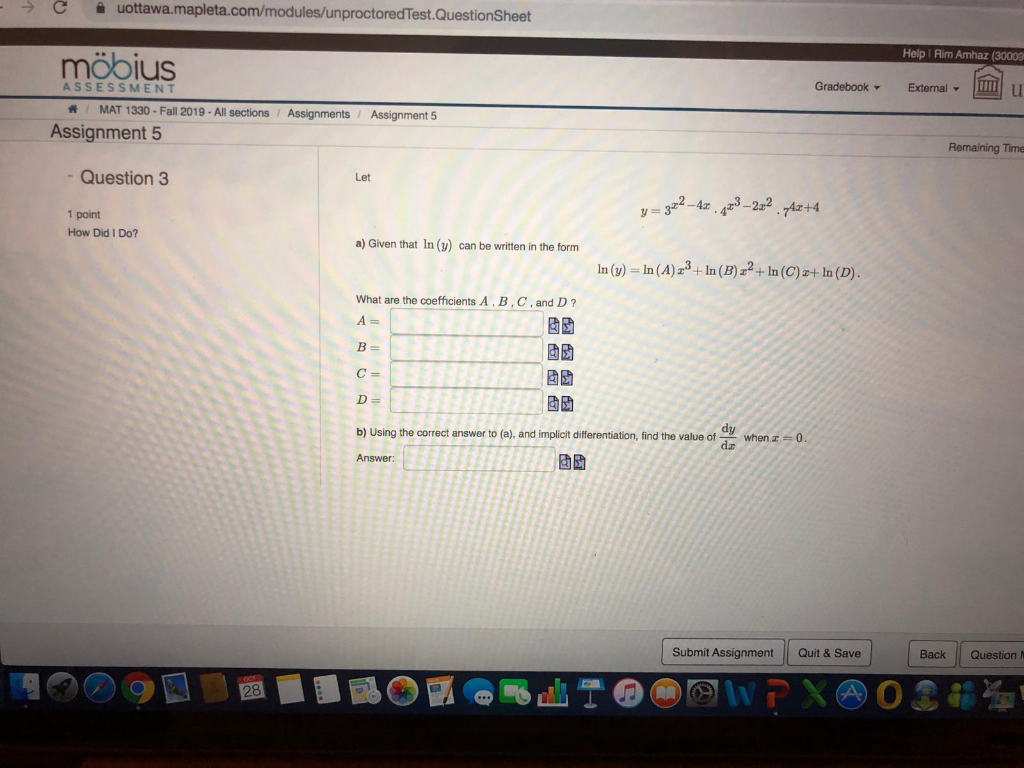 Solved uottawa.mapleta.com/modules/un | Chegg.com