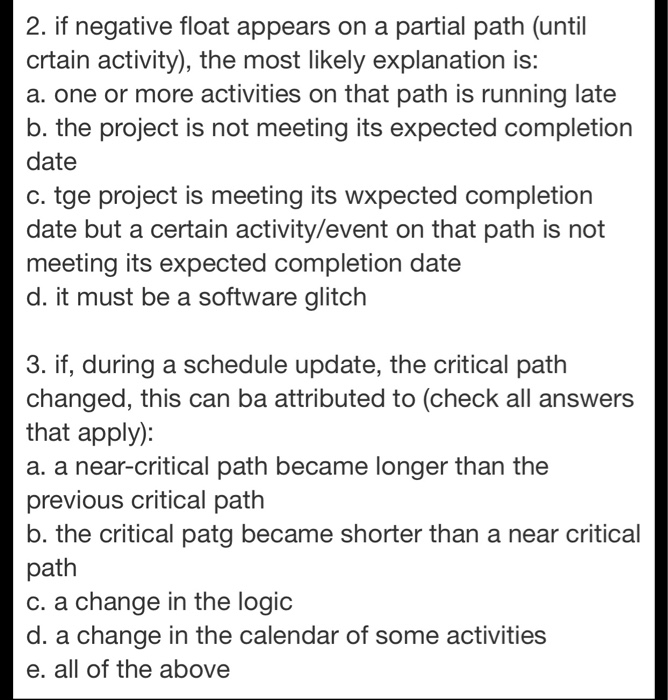 Solved 2. if negative float appears on a partial path (until | Chegg.com