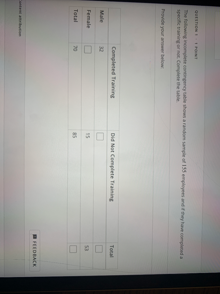 Solved QUESTION 1 - 1 POINT The following incomplete | Chegg.com