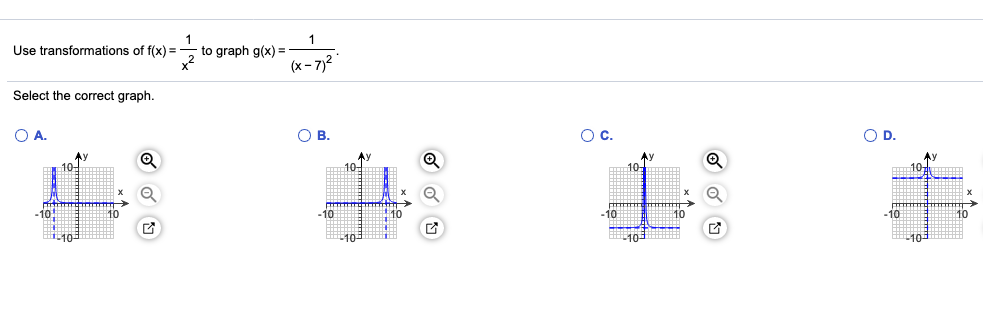 Solved Use transformations of f(x) = FT 1 to graph g(x)= (x | Chegg.com