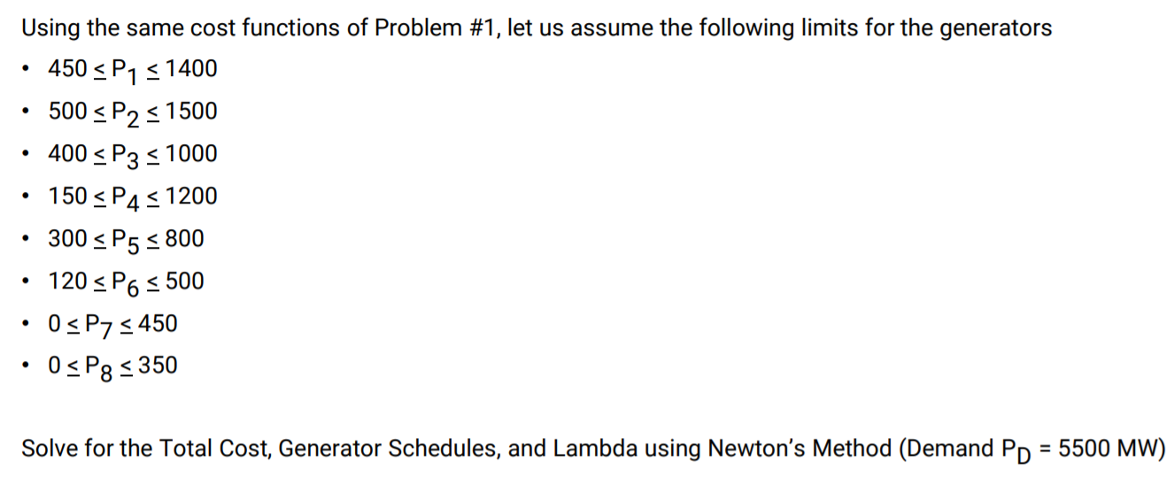 Solved • Using the same cost functions of Problem #1, let us | Chegg.com