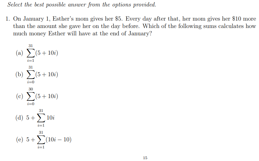 Solved Select the best possible answer from the options | Chegg.com