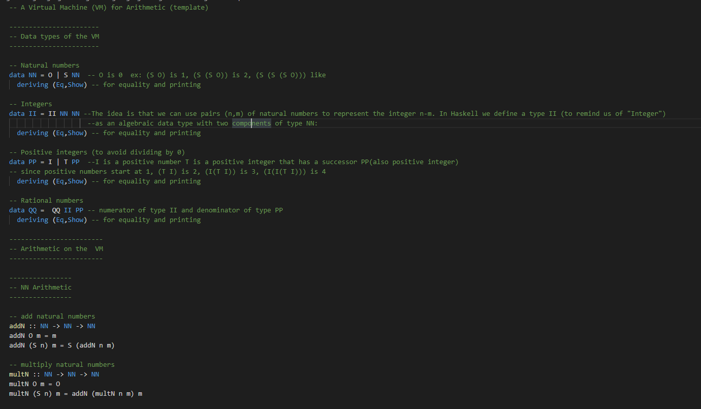 A Virtual Machine (VM) for Arithmetic (template) Data | Chegg.com