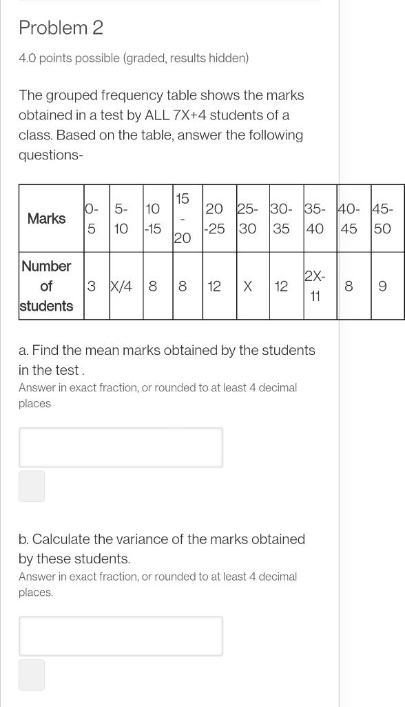 Solved Problem 2 4.0 points possible (graded, results | Chegg.com
