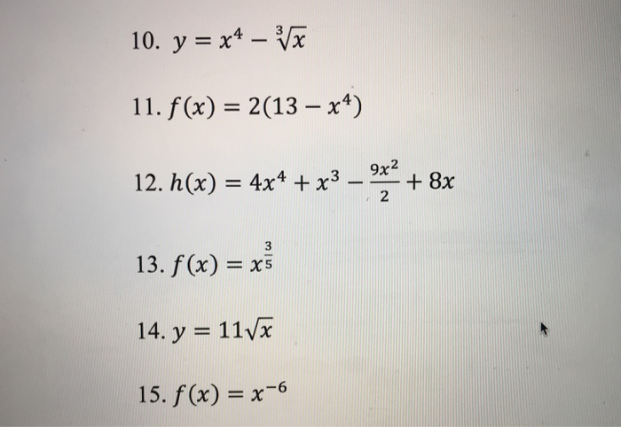 Solved For the following examples #6-26, differentiate using | Chegg.com