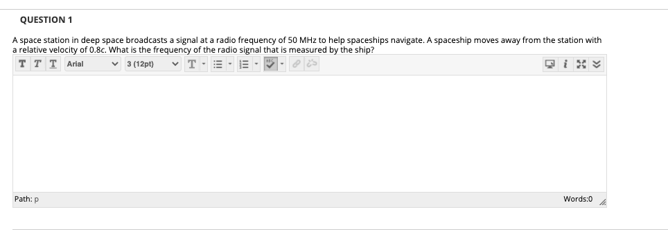 Solved QUESTION 1 A space station in deep space broadcasts a | Chegg.com