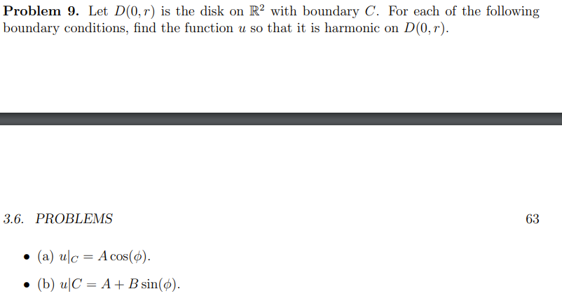 Solved Problem 9. Let D(0,r) is the disk on R2 with boundary | Chegg.com