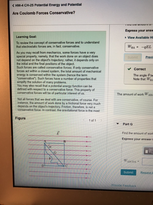 Solved The amount of work WABA done by the electrostatic | Chegg.com
