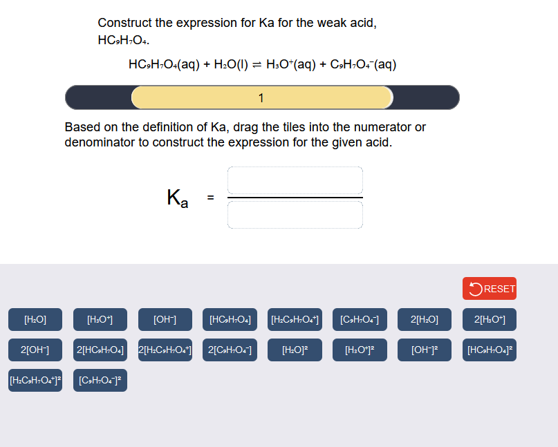 Solved Construct the expression for Ka for the weak acid, | Chegg.com