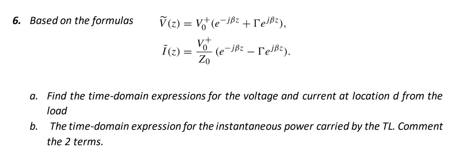 Solved 6. Based on the formulas | Chegg.com