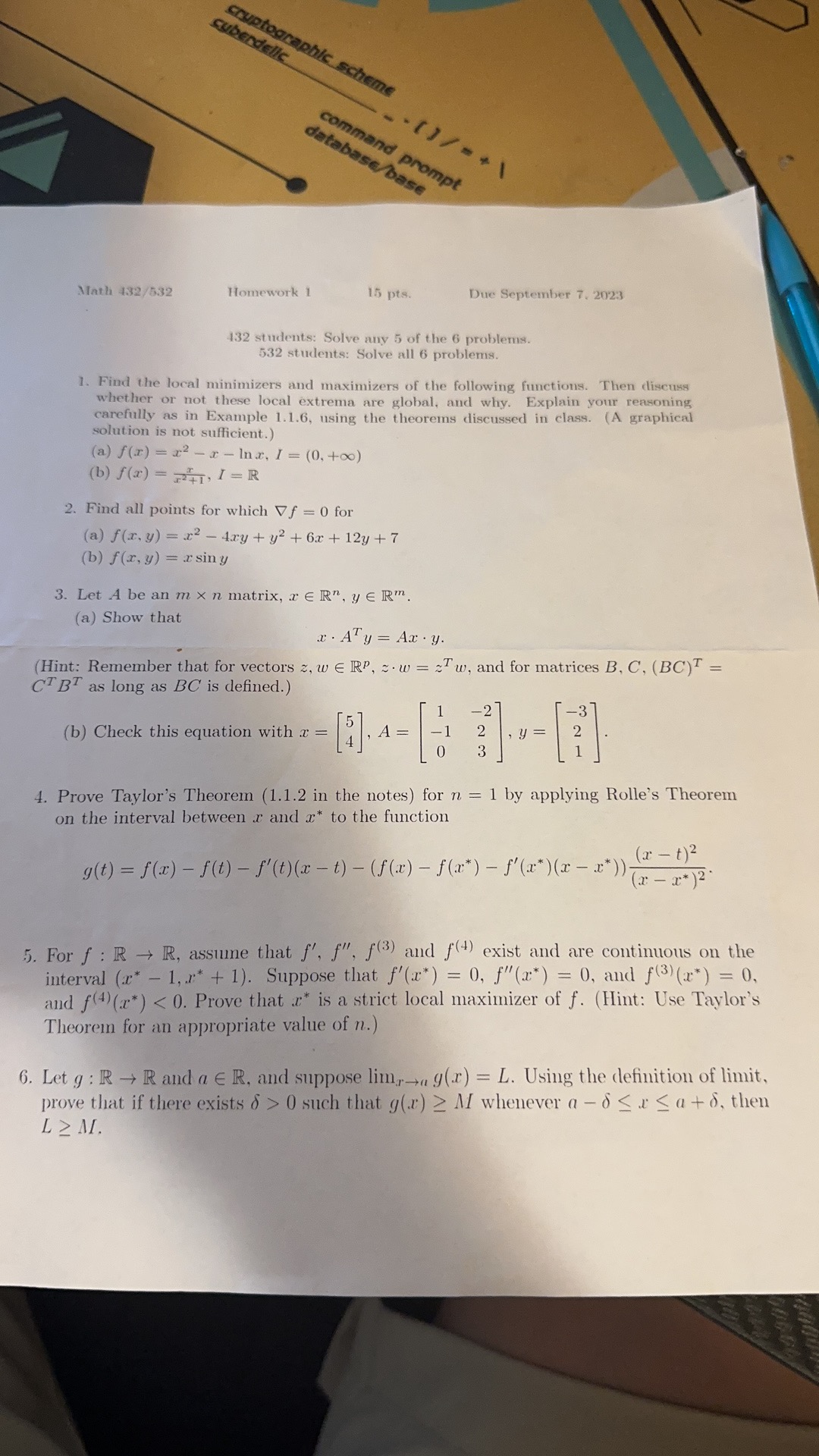 Solved 1. Find the local minimizers and maximizers of the | Chegg.com