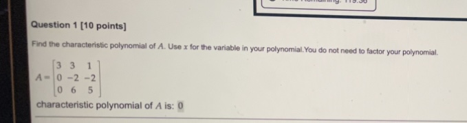 Solved Question 1 [10 ﻿points]Find the characteristic | Chegg.com