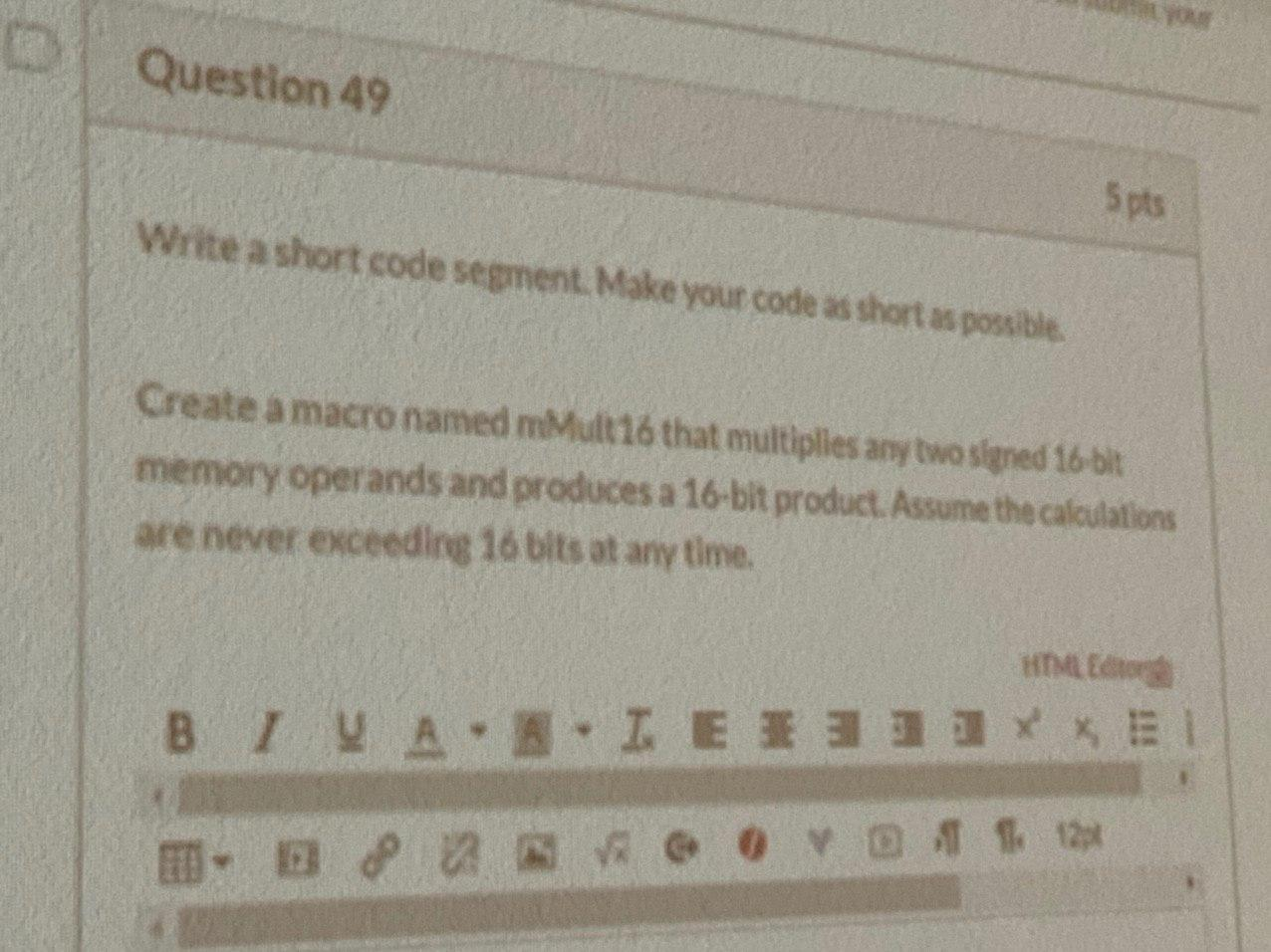 Solved Question 49 5pts Write a short code segment. Make | Chegg.com
