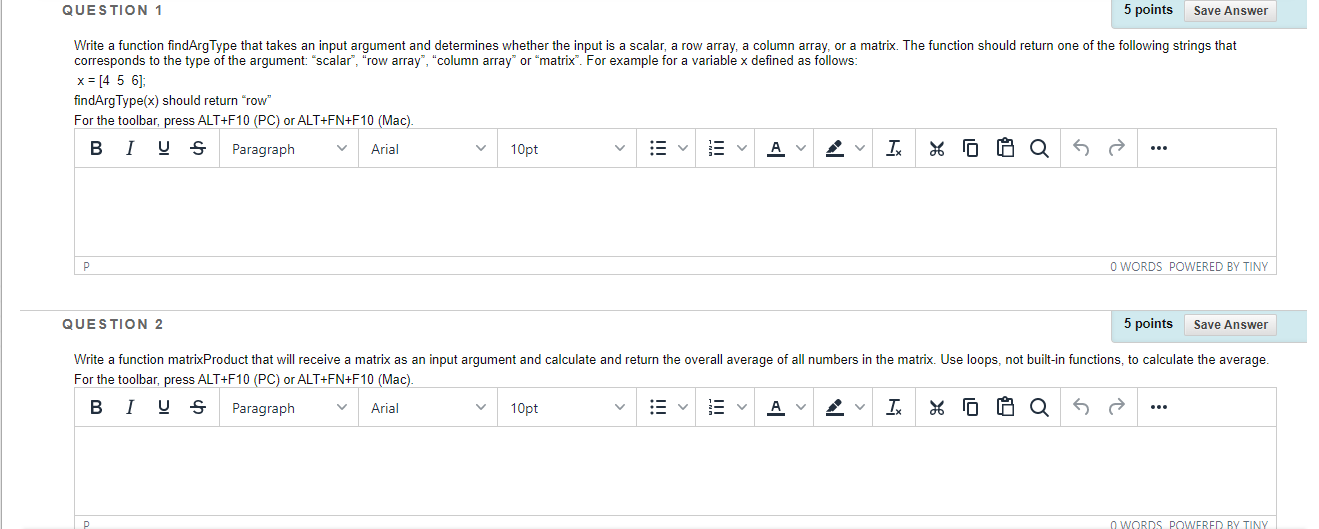 Solved QUESTION 1 5 points Save Answer Write a function | Chegg.com