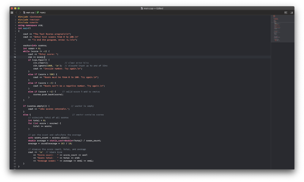 Solved This is C++ modify the Test Scores program from | Chegg.com