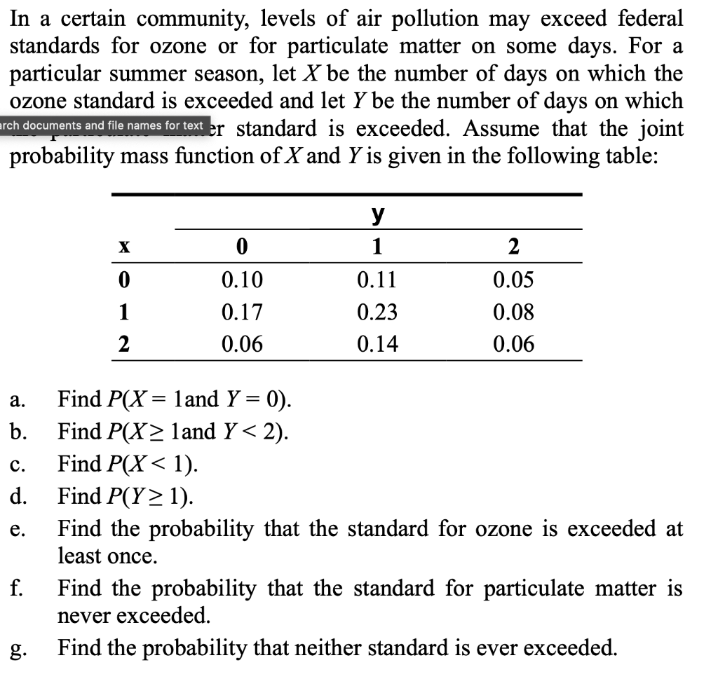 Solved In a certain community, levels of air pollution may | Chegg.com