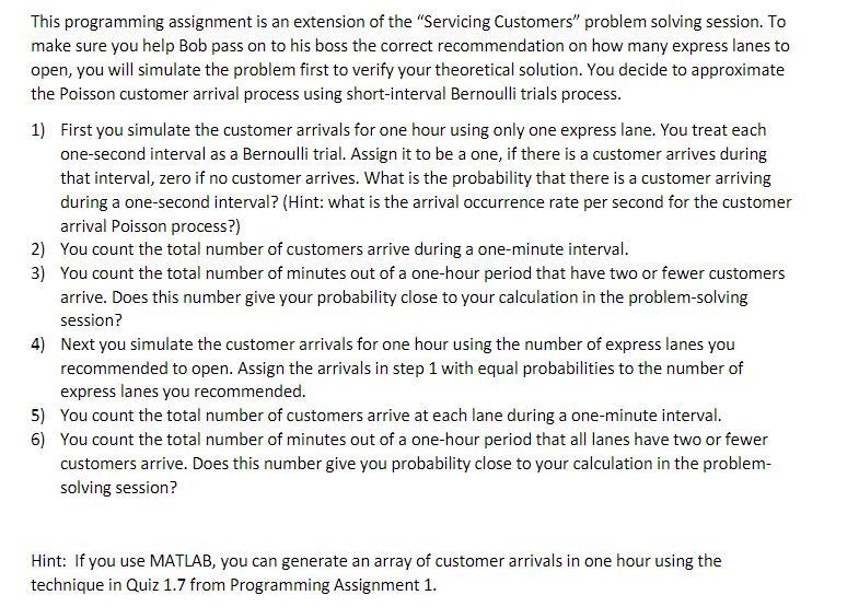Solved This programming assignment is an extension of the | Chegg.com