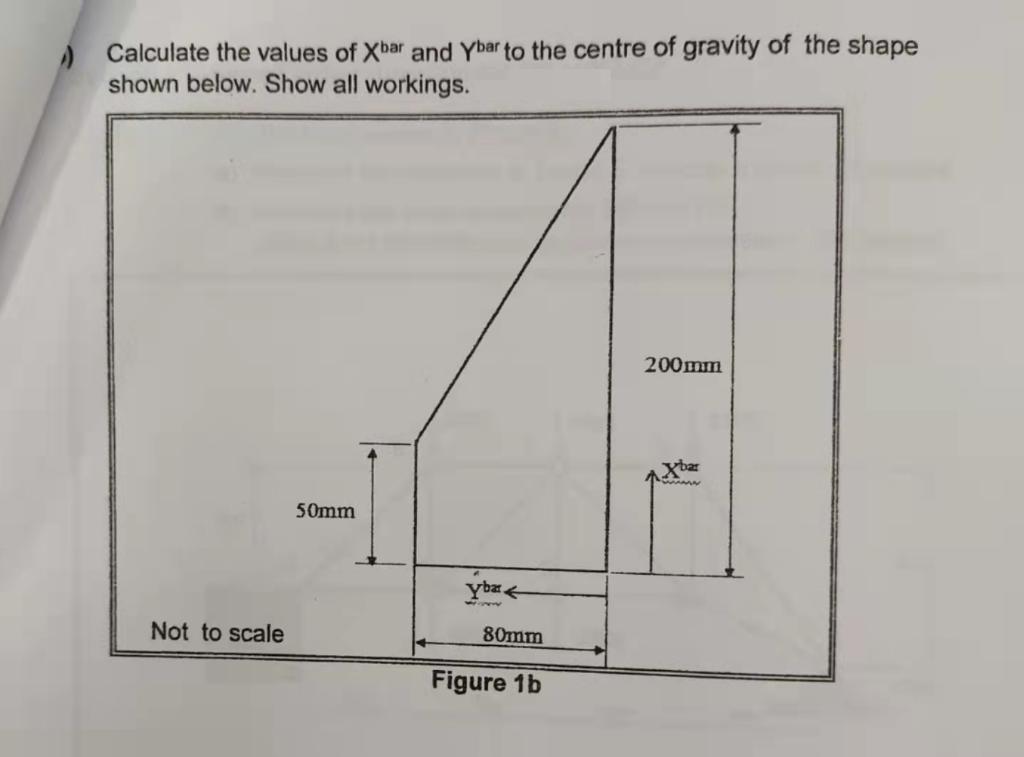 Solved 1) Calculate the values of Xbar and Ybar to the | Chegg.com