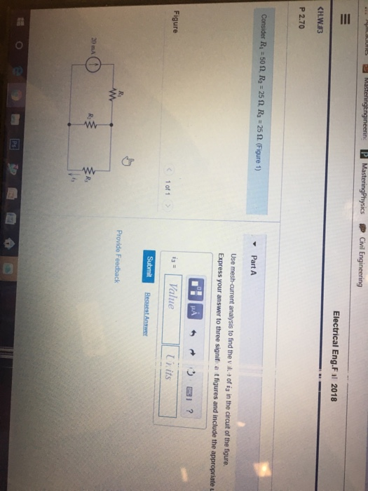 Solved Find the value of i3 in the circuit of the figure | Chegg.com