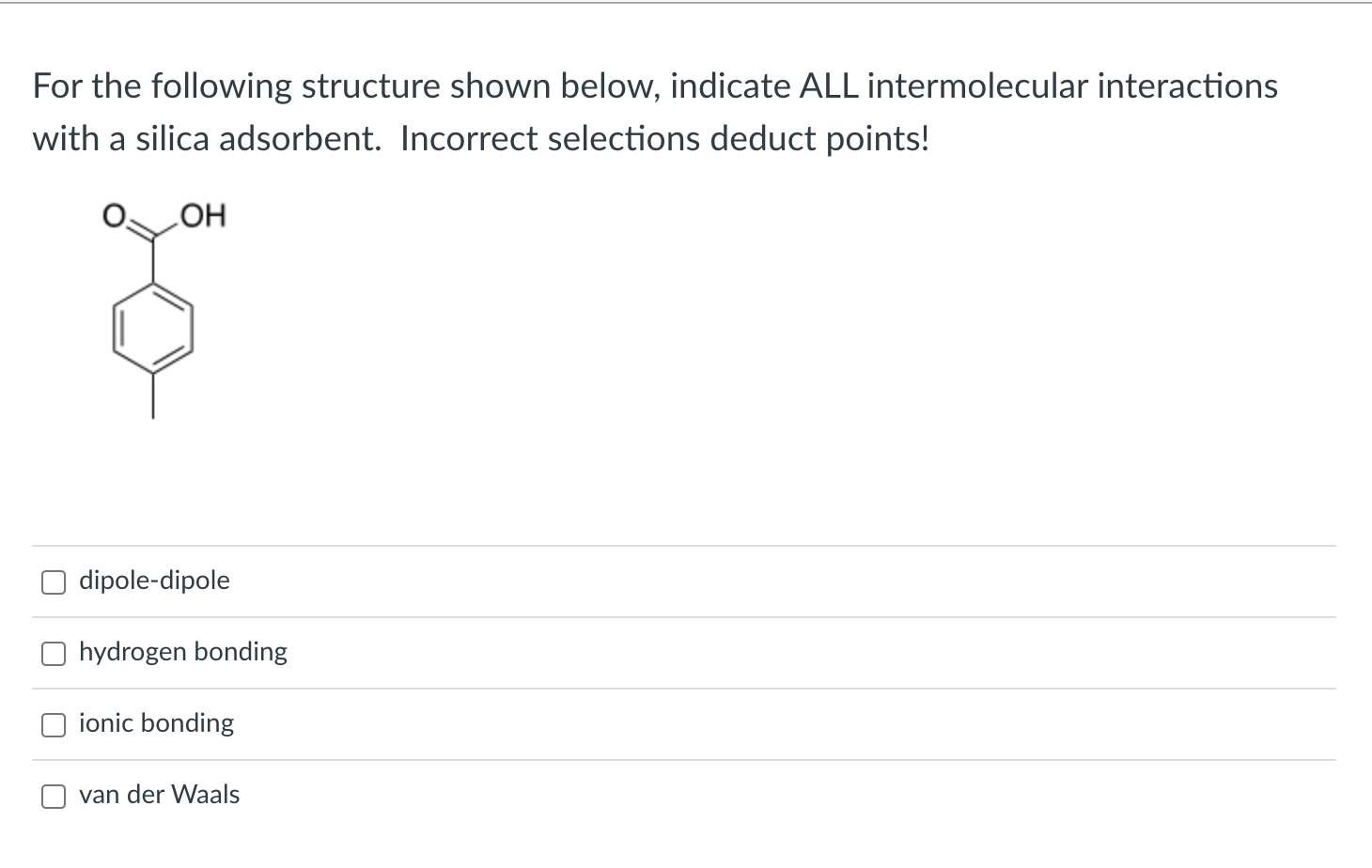 Solved For the following structure shown below, indicate ALL | Chegg.com