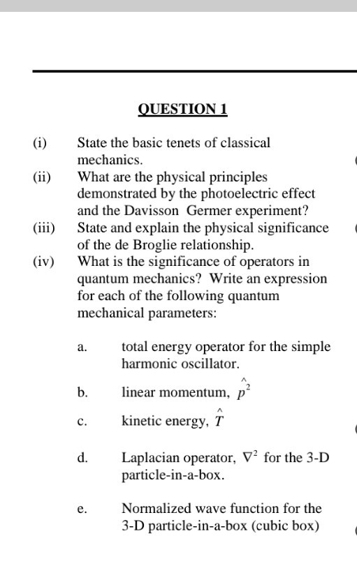 Solved OUESTION2 A particle of mass m moves in a one- | Chegg.com