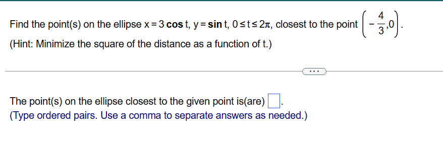 Solved Find the point(s) on ﻿the ellipse | Chegg.com