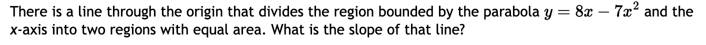Solved There is a line through the origin that divides the | Chegg.com