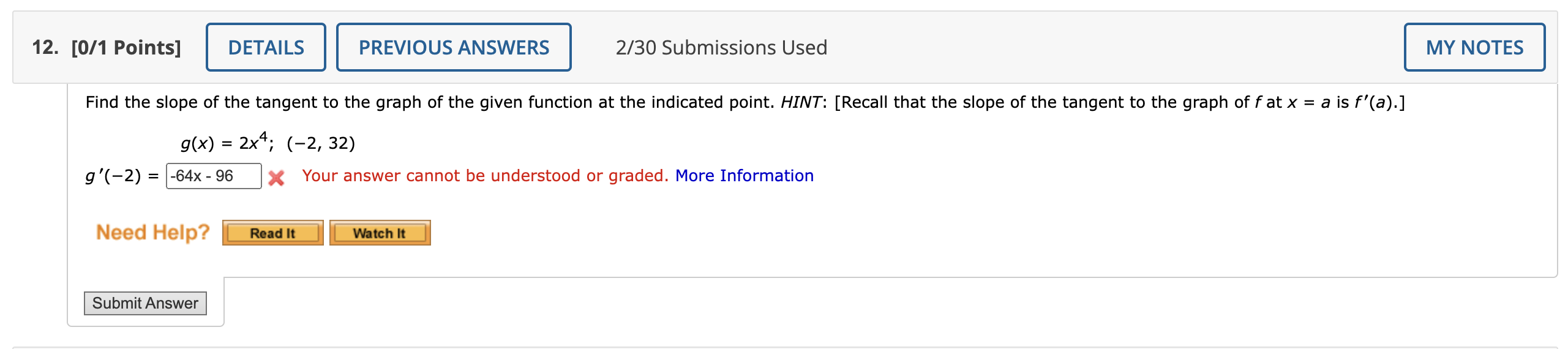 Solved Find The Derivative Of The Function Hint [see