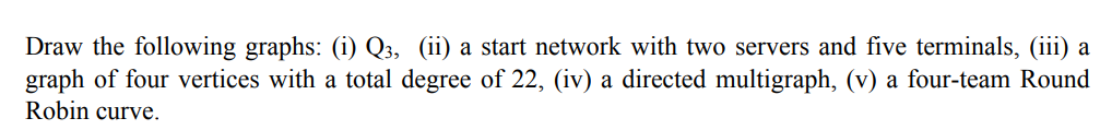 Solved Draw the following graphs: (i) Q3, (ii) a start | Chegg.com