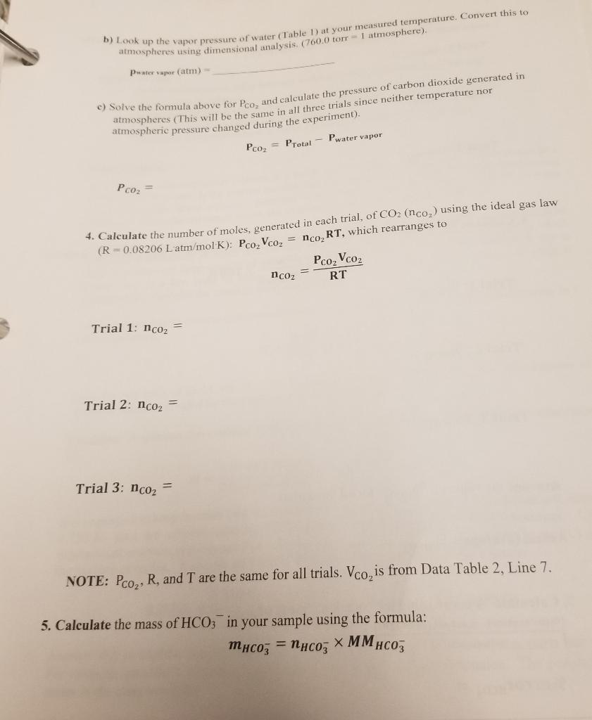 Solved DATA TABLE 1 A. Mass of tablet (m tablet), g B. Mass | Chegg.com