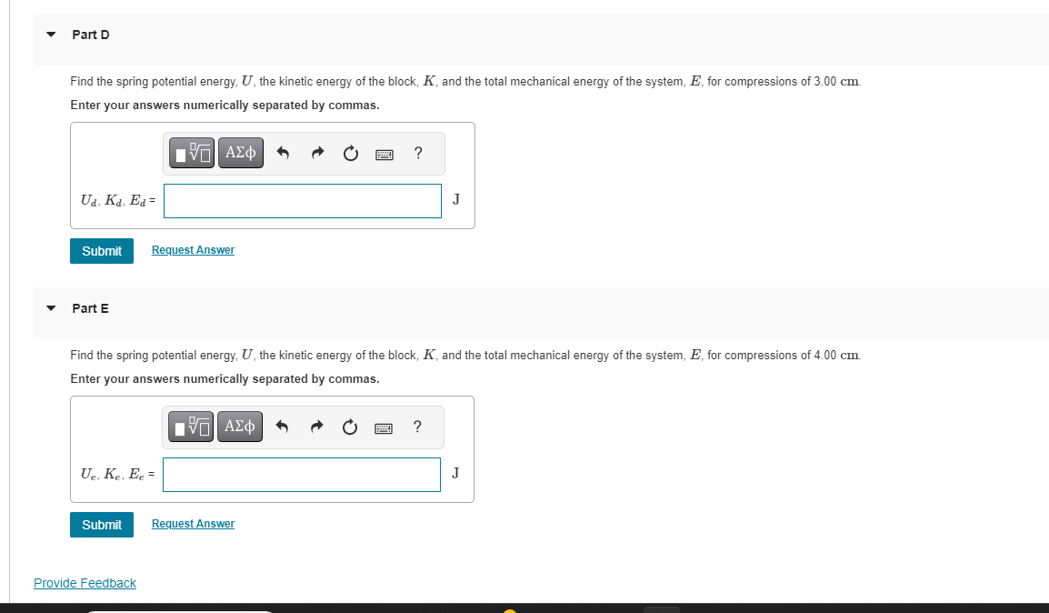 Solved A 1.85 kg block slides with a speed of 0.890 m/s on a | Chegg.com