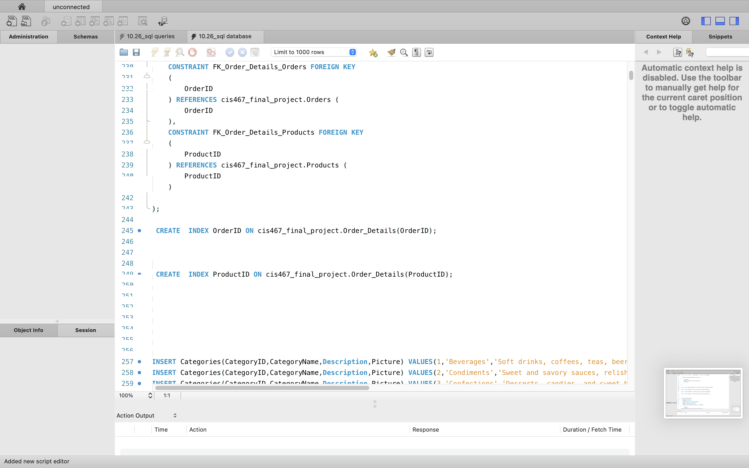 Solved The script file final_project_database_cis467.sql | Chegg.com