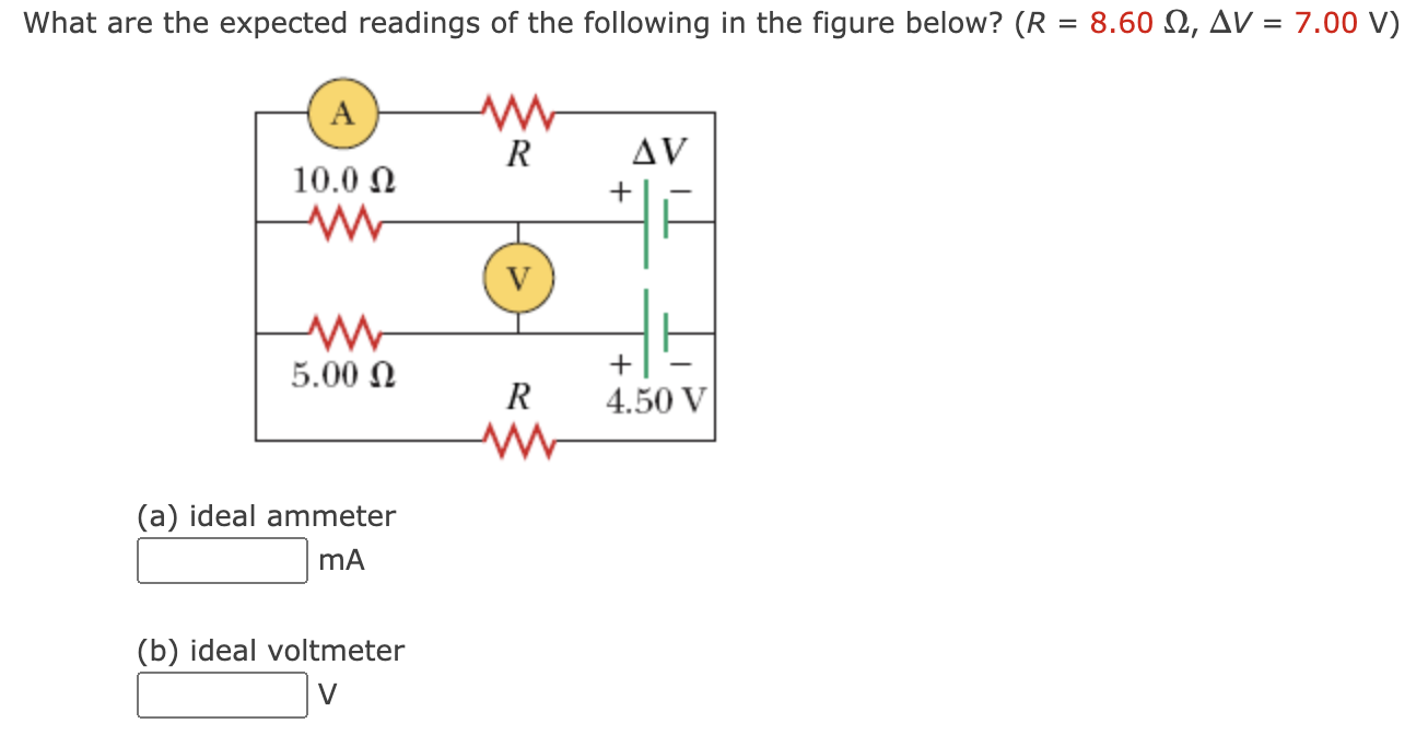 Solved What are the expected readings of the following in | Chegg.com