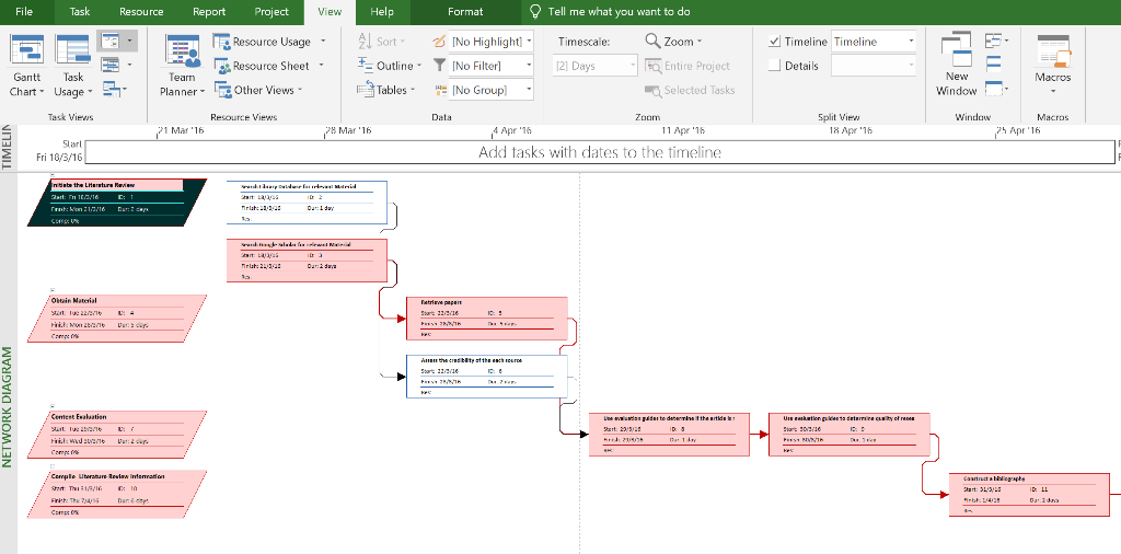 3. From the View tab select Tables and then Schedule. | Chegg.com