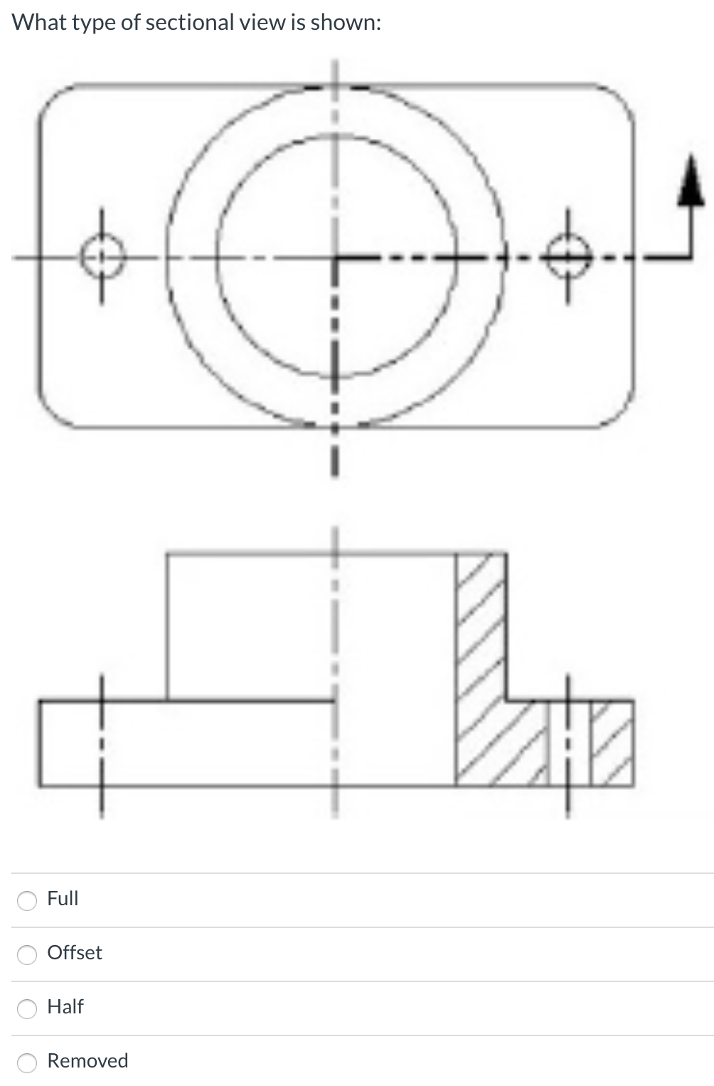 Solved Choose the view with correctly drawn section lines. | Chegg.com