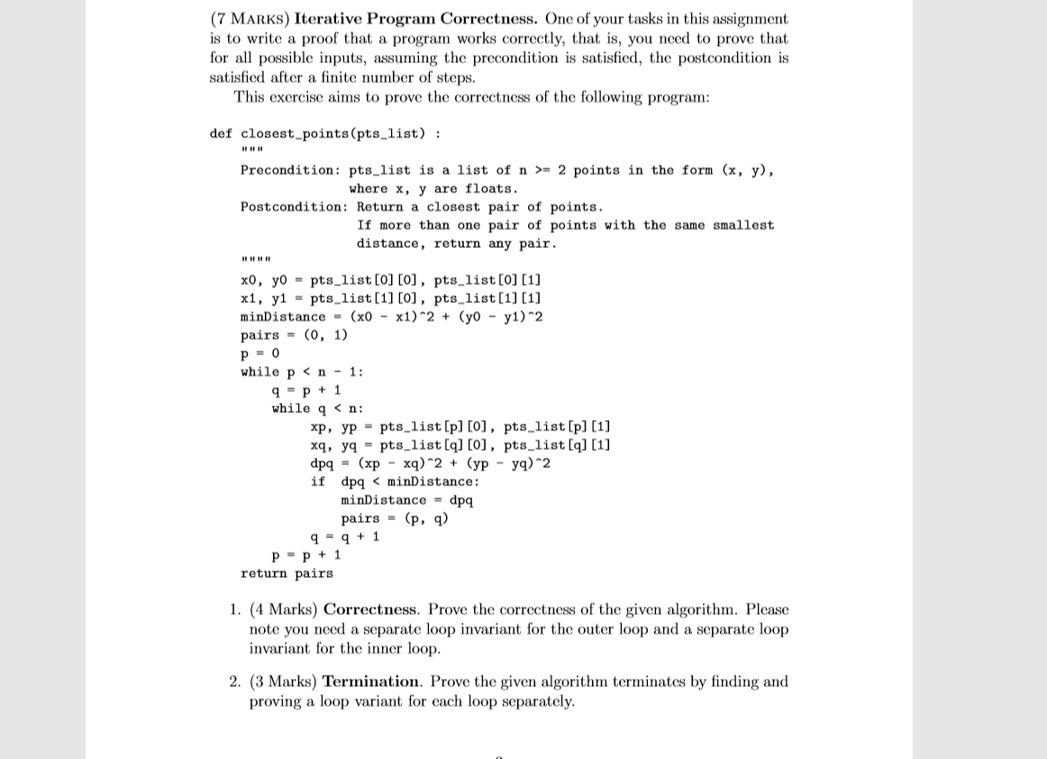 Please state the invariant, prove that the invariant | Chegg.com