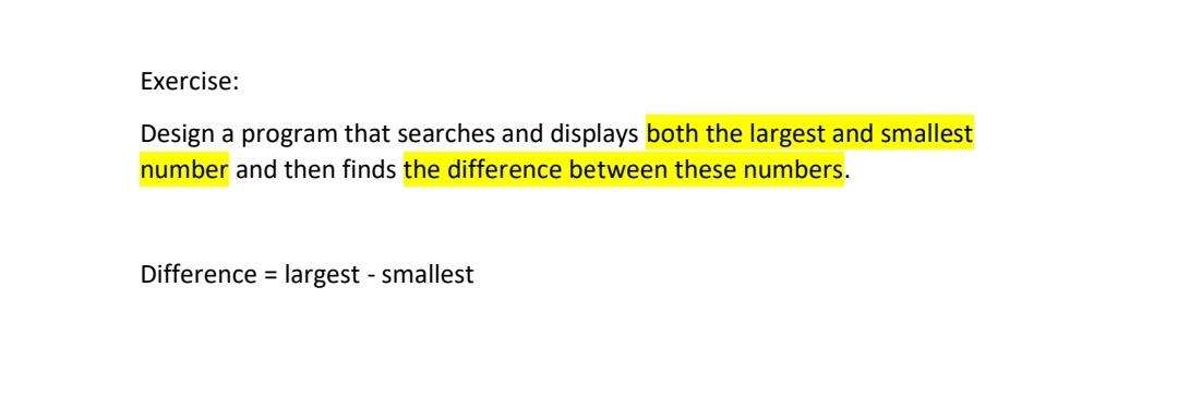 Solved Exercise: Design a program that searches and displays | Chegg.com