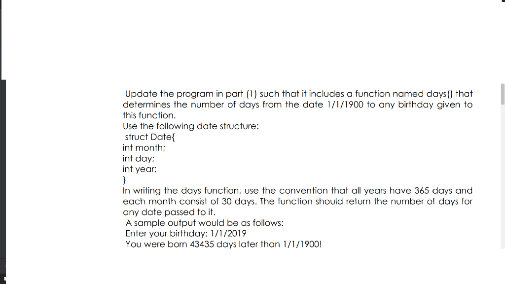 Solved Update The Program In Part 1 Such That It Includes 