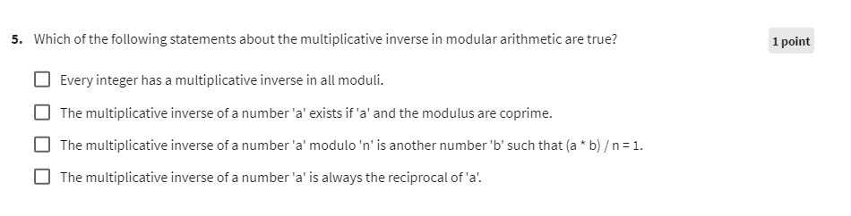 Solved Which of the following statements about the | Chegg.com